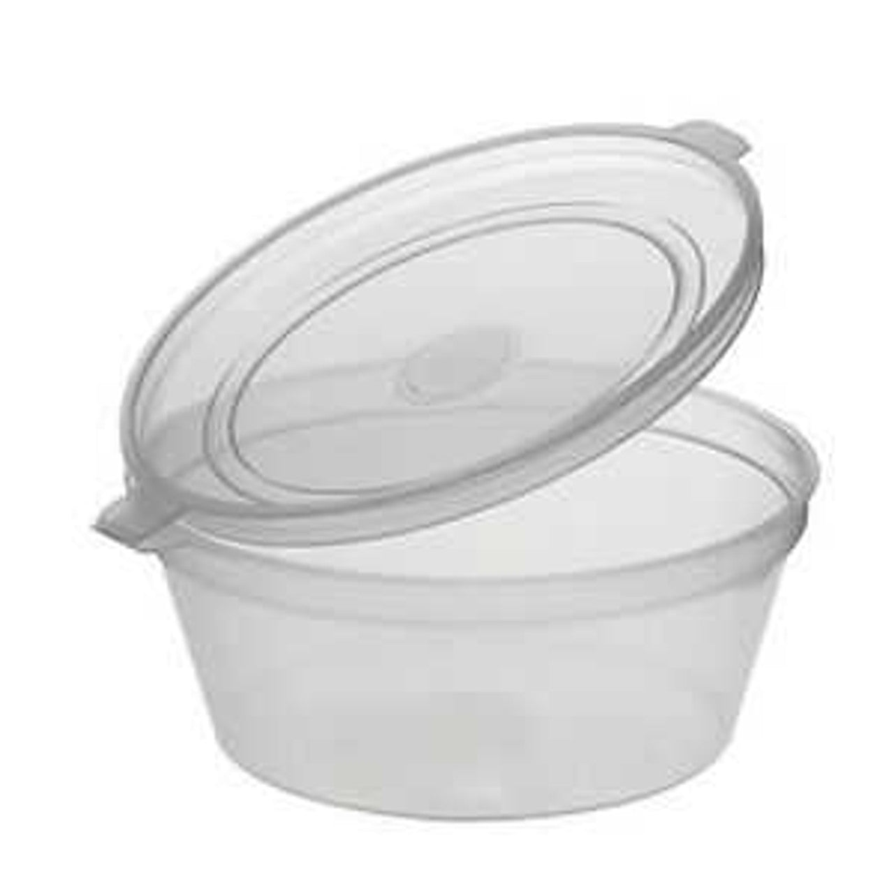 Deli Pots Hinged Lids 1 oz Plastic Sauce Pots 50 Pack